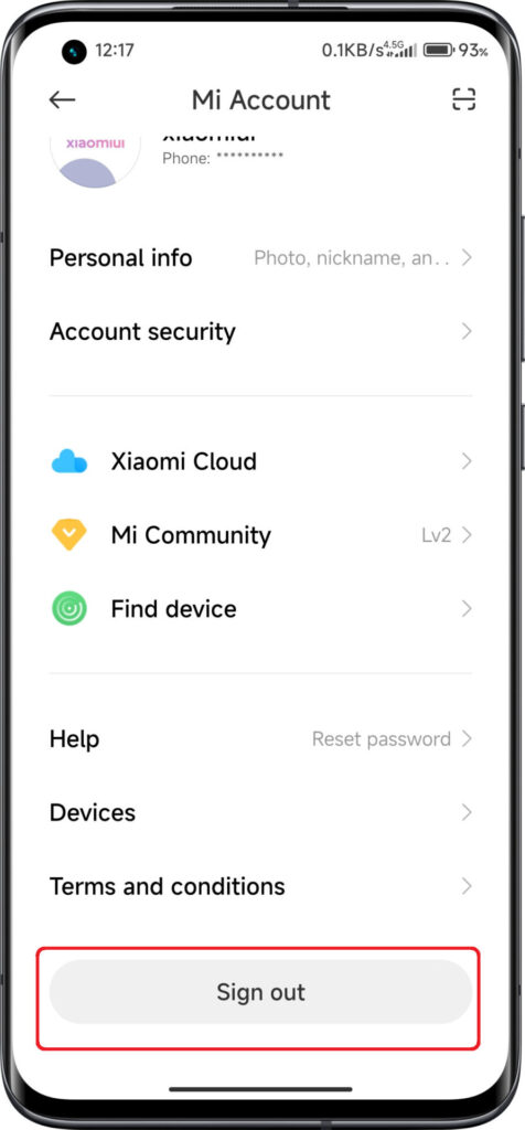How to remove Mi Account? - Xiaomiui.Net
