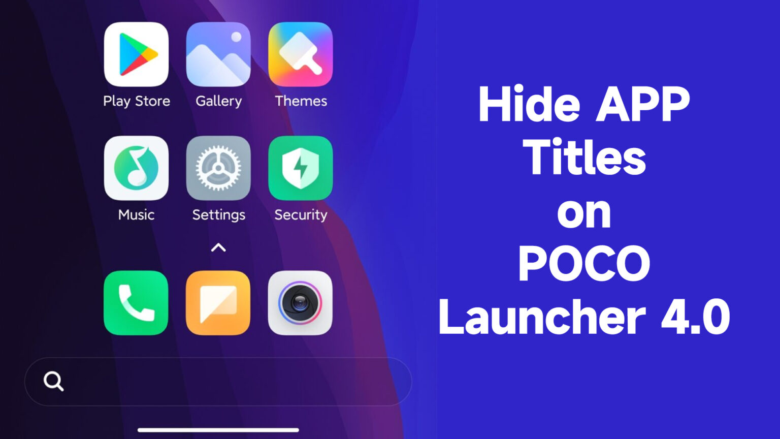 How to hide app titles on POCO Launcher 4.0 - Xiaomiui.Net