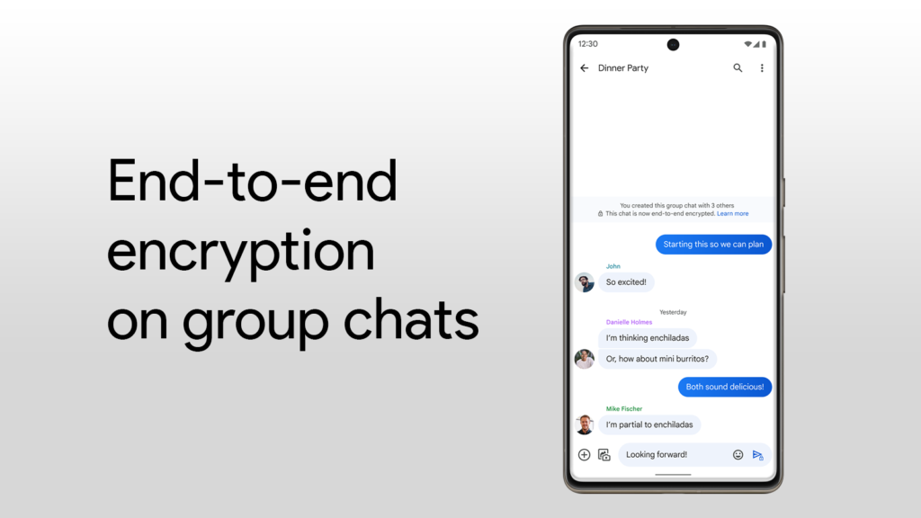 Google Messages now supports end to end encryption on group chats ...