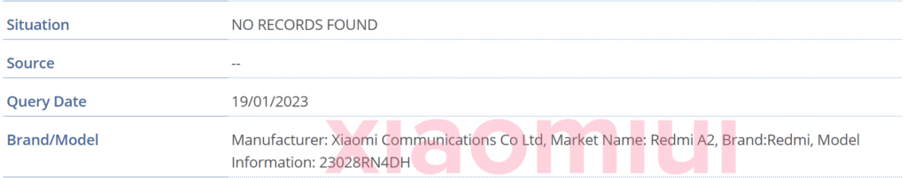 New Redmi model Redmi A2 / A2+ Detected in IMEI Database! - Xiaomiui.Net