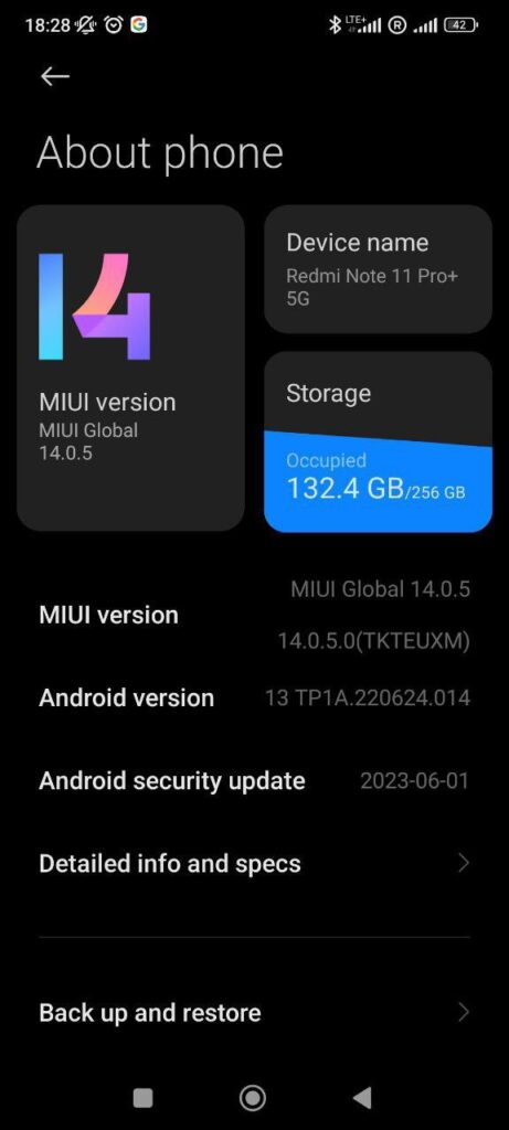 Redmi Note 11 Pro+ 5G MIUI 14 Update: Now August 2023 Security Update ...