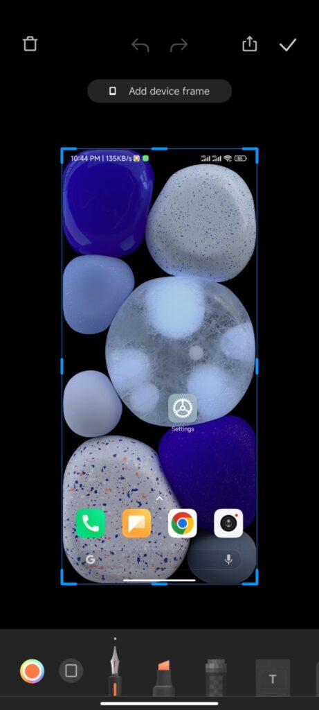 Xiaomi has added the screenshot frame feature to almost all devices ...