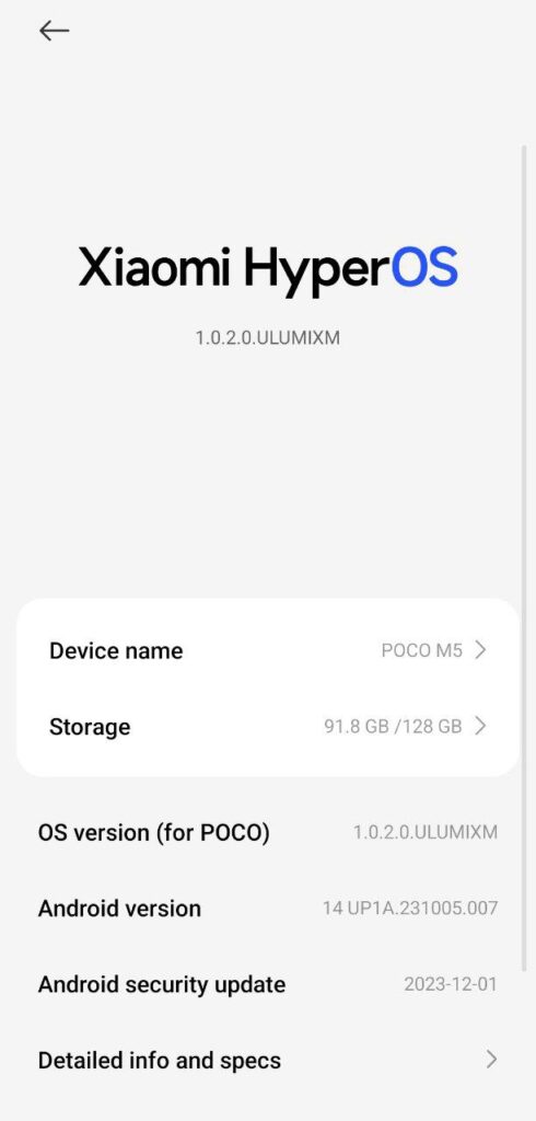 POCO M5 starts receiving HyperOS update - Xiaomiui.Net