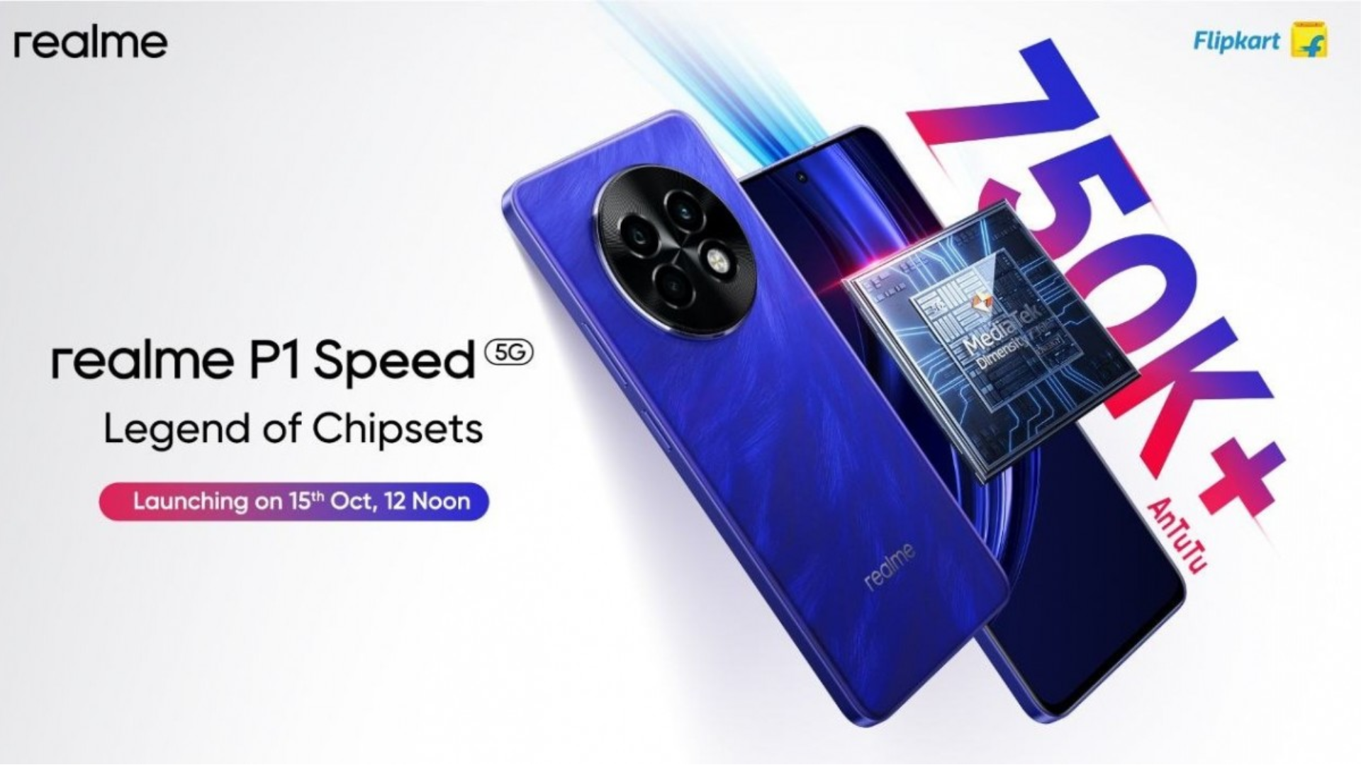 Realme P1 Speed 5G to launch on October 12 in India with Dimensity 7300 ...