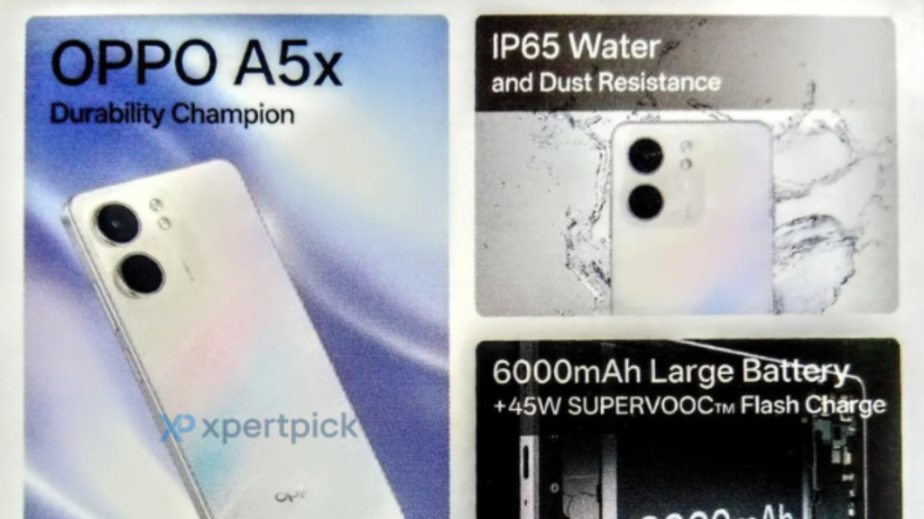 海報洩露證實了 Oppo A5x 4G 的主要規格 - Xiaomiui.Net