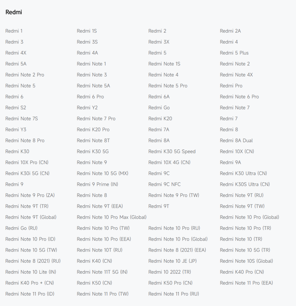 Xiaomi axes 19 models from software support list - Xiaomiui.Net